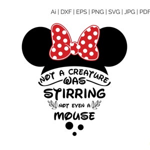 Not a Creature Was Stirring SVG Digital Silhouette and Cricut - Etsy