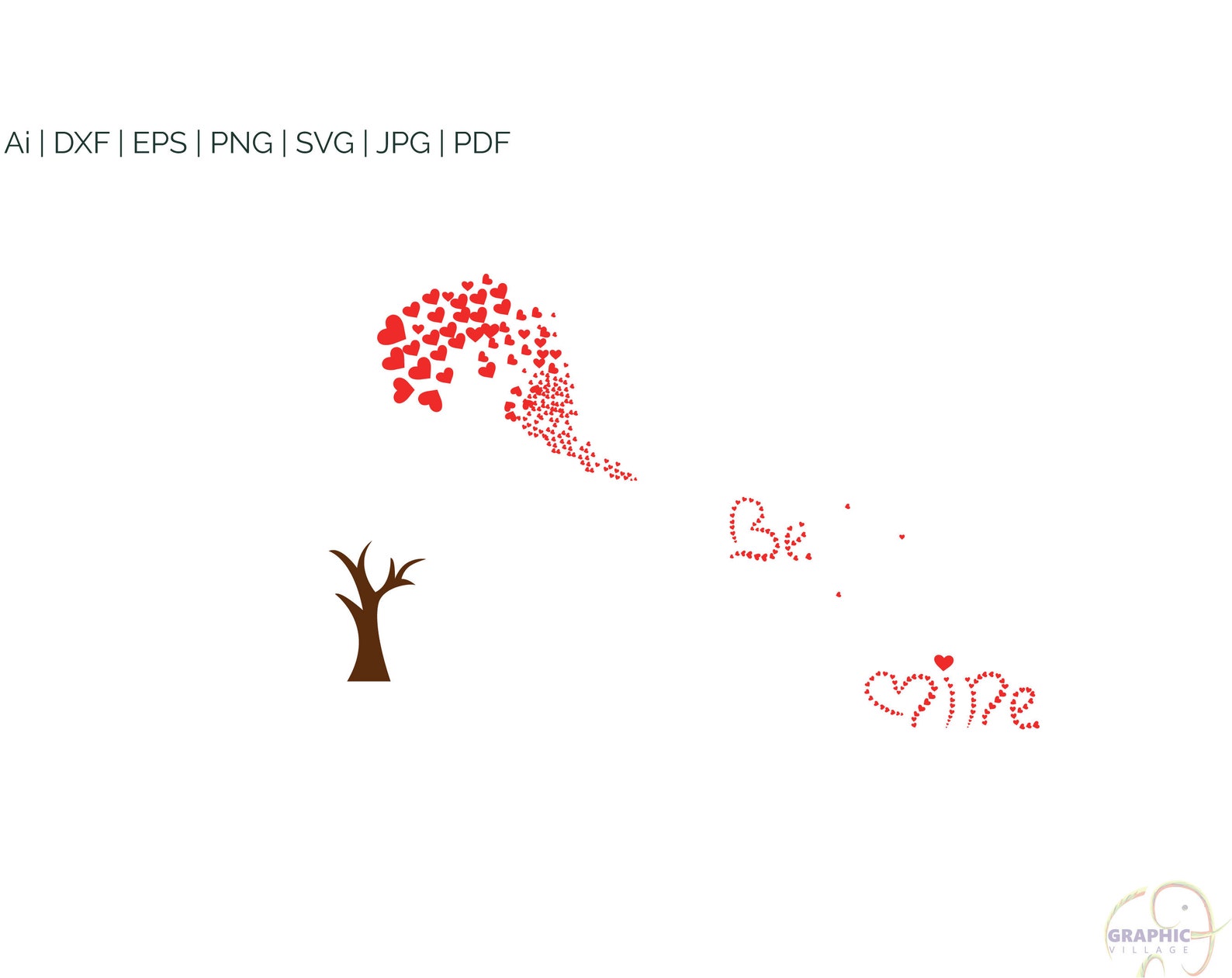 Be Mine Heart SVG EPS. Vector Clipart Digital Silhouette and | Etsy