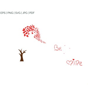 Be Mine Heart SVG EPS. Vector Clipart Digital Silhouette and - Etsy