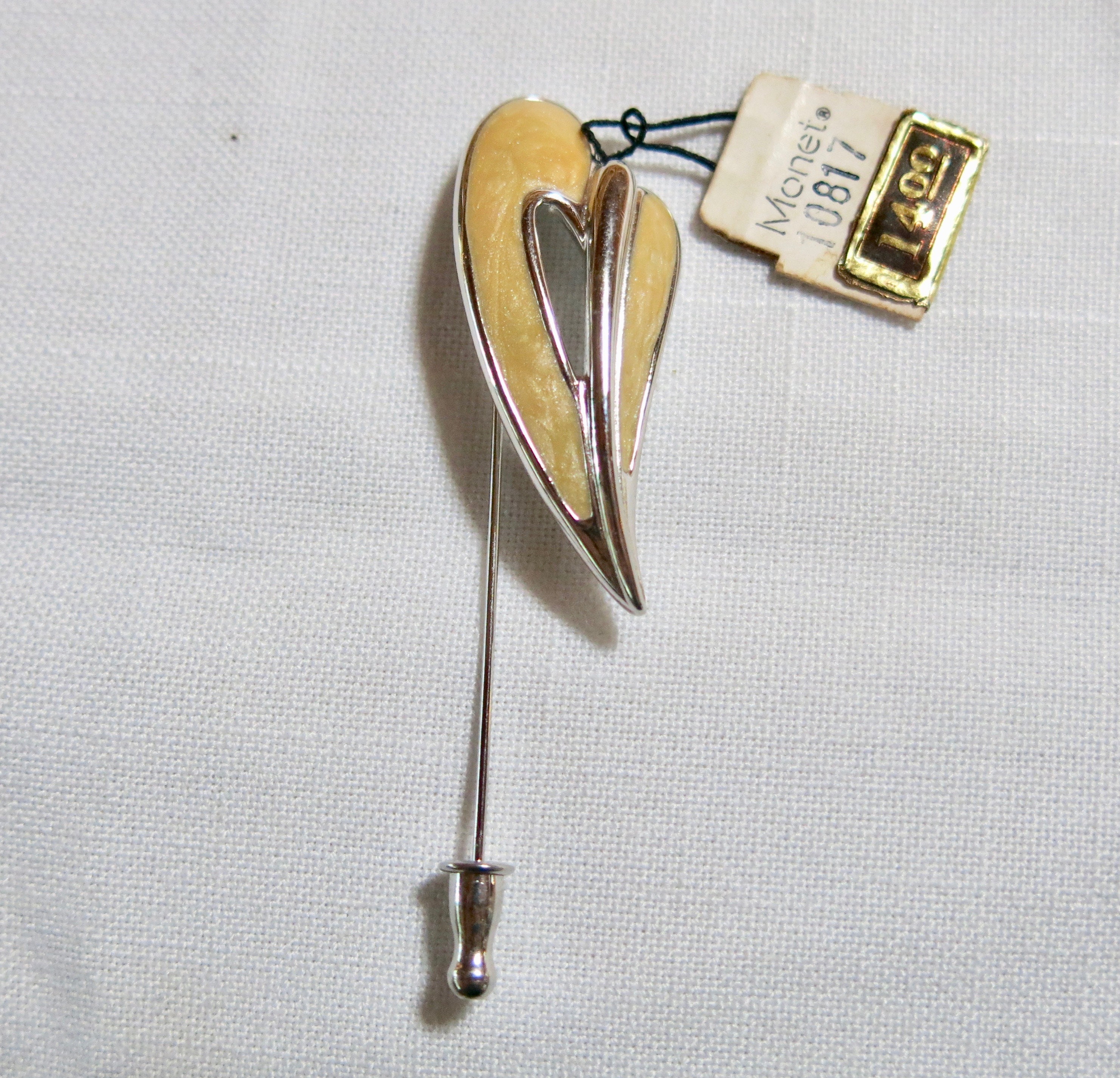 Vintage 1980's Monet Stick Pin Silver Tone & Enamel with Tag - Etsy 日本