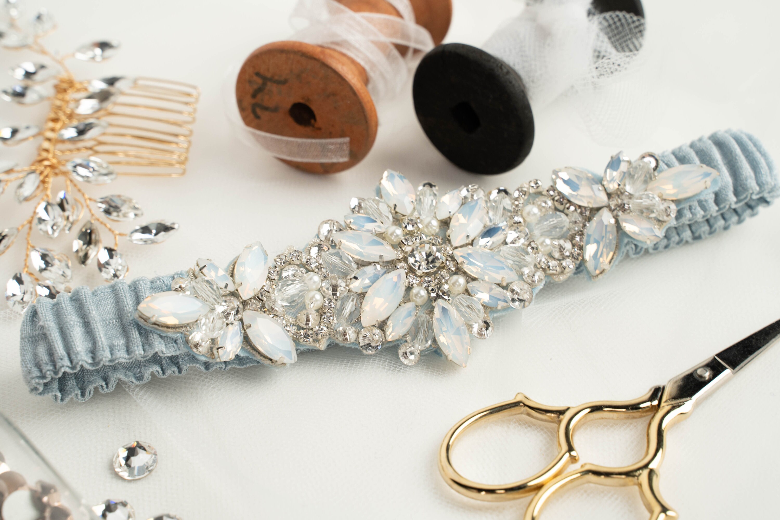 Wedding Garter Rhinestone Crystal Bridal Garter Sparkling Bling Garter ...
