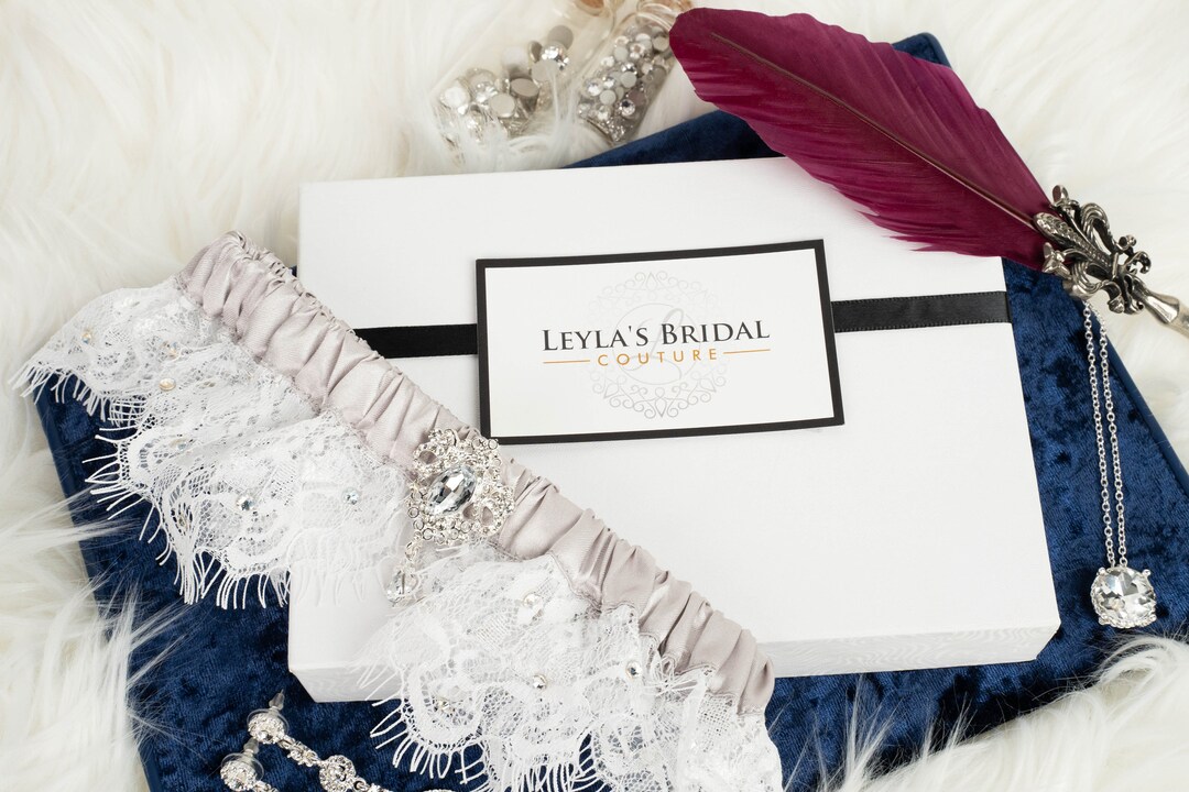 Wedding Garter Bridal Garter Rhinestone Crystal Bling Garter Keepsake ...