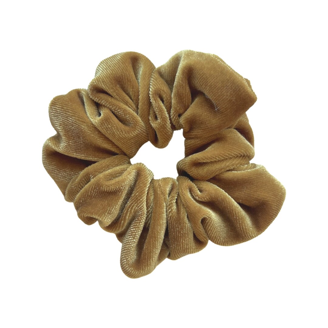Gold Velvet Scrunchie, Gold Scrunchie, Scrunchie, Scrunchies ...