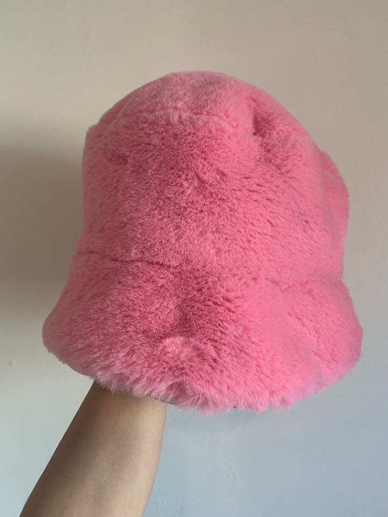 Pink Bucket Hat Bucket Hat Woman Bucket Hat Winter Fur - Etsy