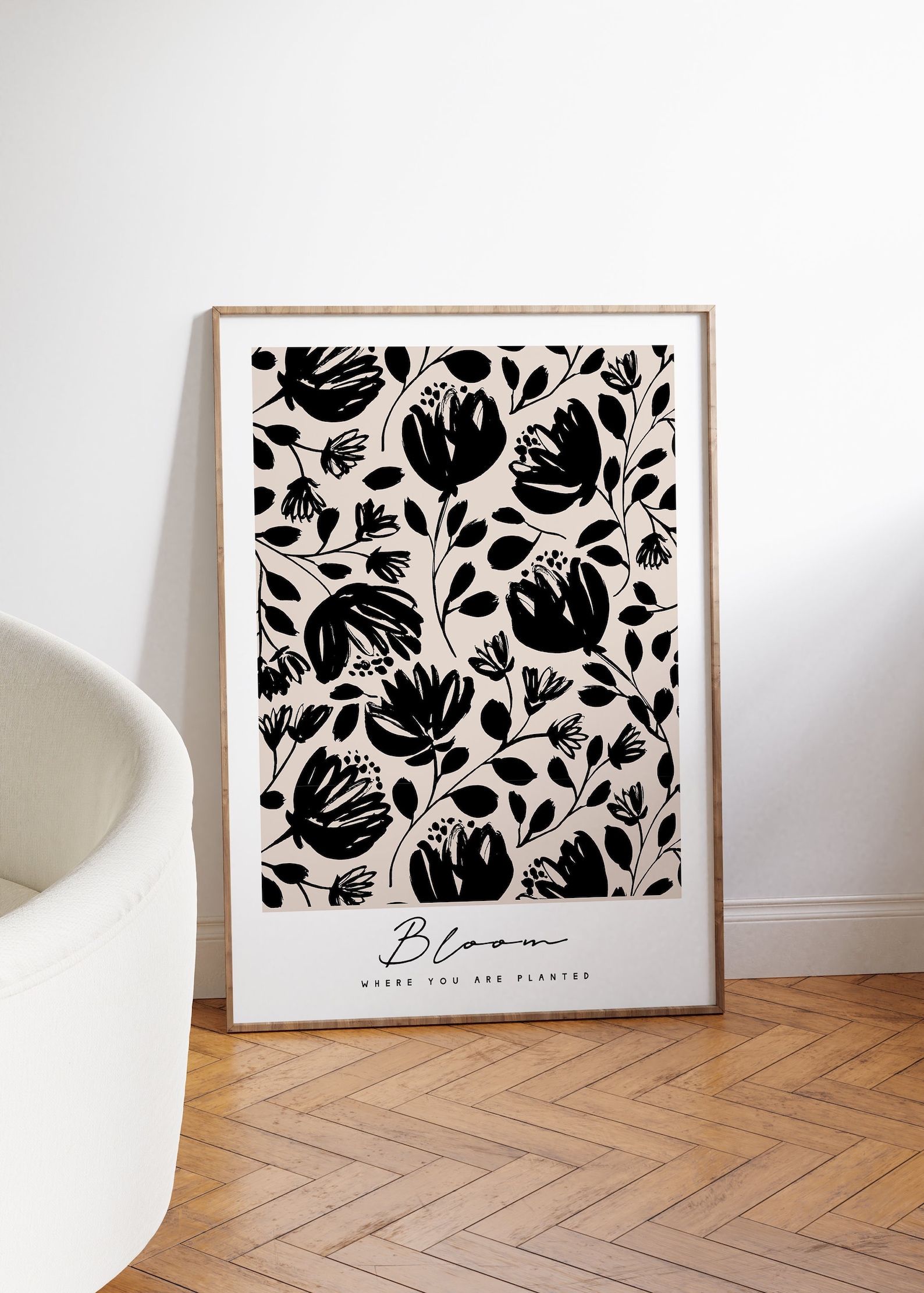 Bloom Where You Are Planted Art Print: Modern Floral Poster - Etsy