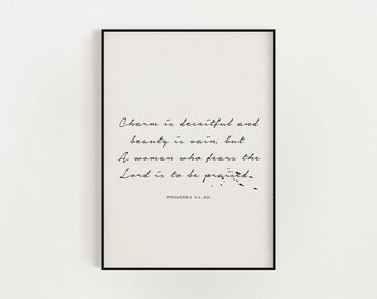 Proverbs 31 30 | Etsy