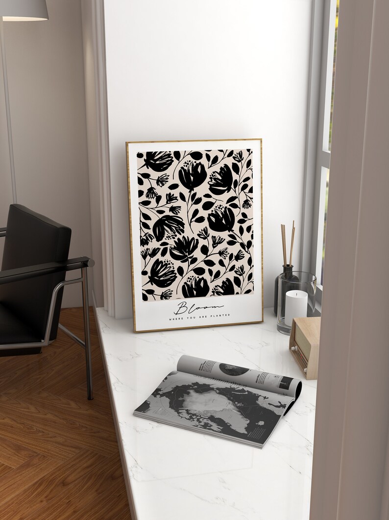 Bloom Where You Are Planted Art Print Motivational Poster Christian Art ...