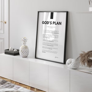 God's Plan Bible Verse Poster: Christian Art Print - Etsy