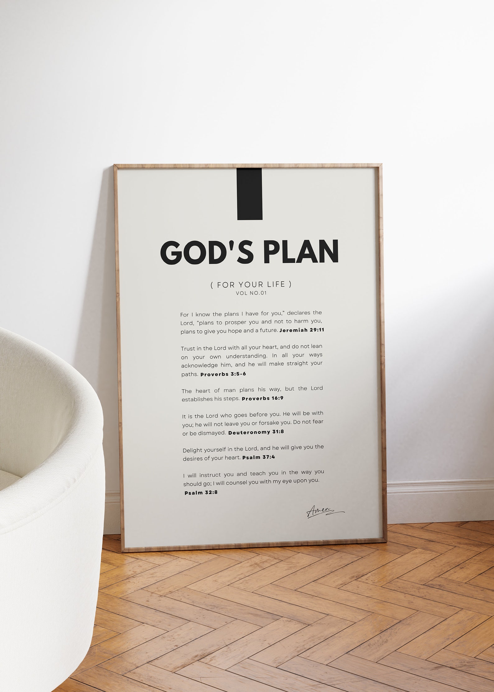 God's Plan Bible Verse Poster: Christian Art Print - Etsy