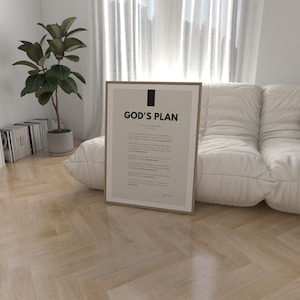 God's Plan Bible Verse Poster: Christian Art Print - Etsy