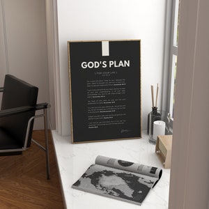 God's Plan Bible Verse Poster: Christian Art Print - Etsy