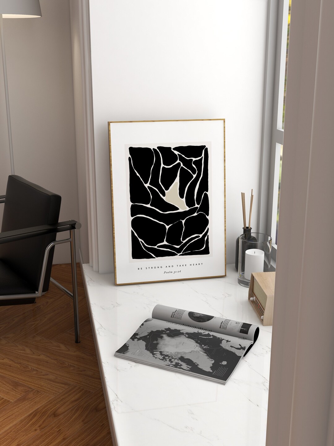 Psalm 31:24 Scripture Print | Bible Verse Prints | Scripture Poster ...