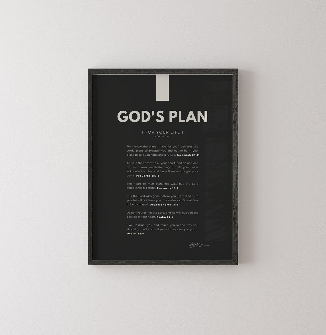 God's Plan Bible Verse Poster: Christian Art Print - Etsy