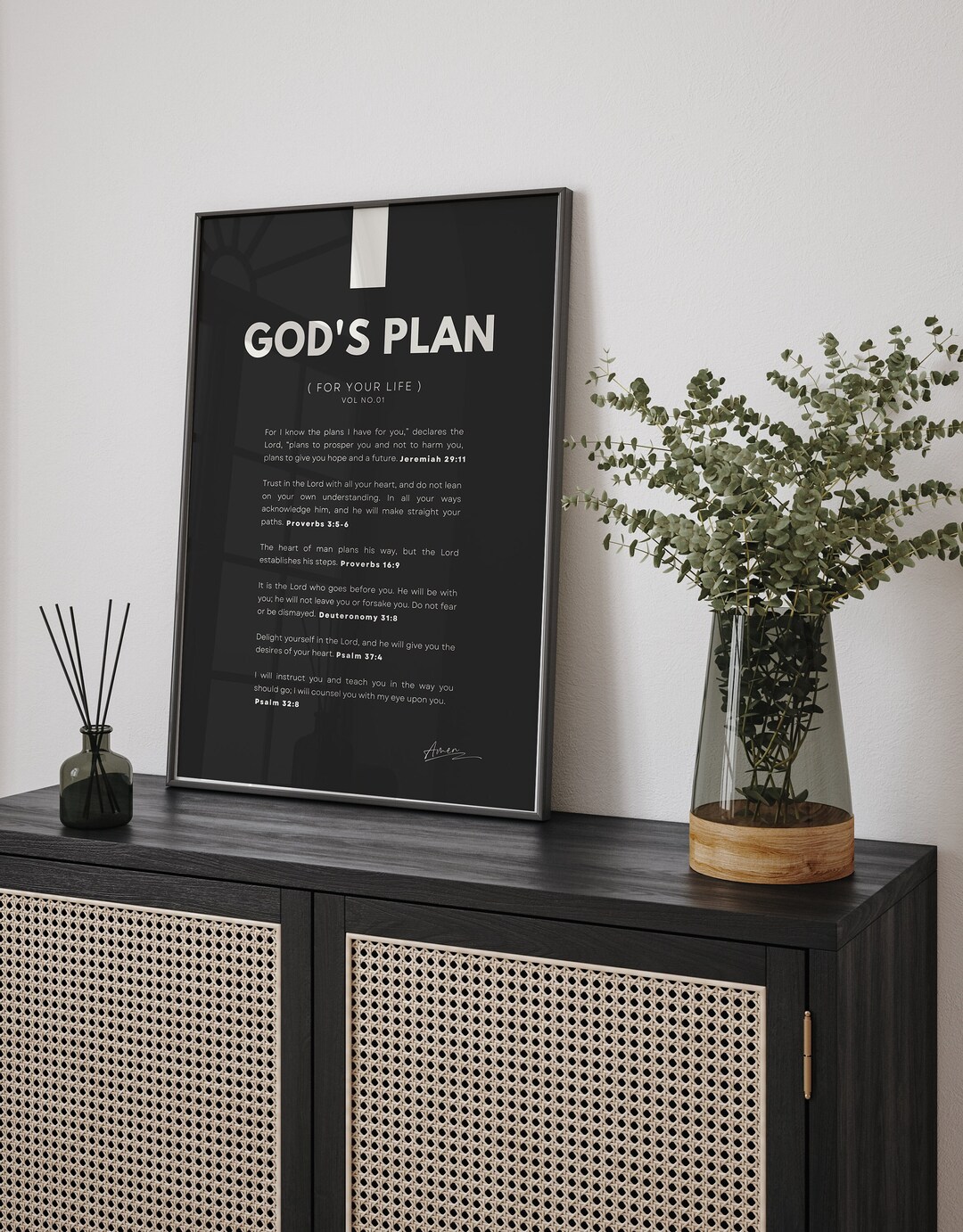 God's Plan Bible Verse Poster: Christian Art Print - Etsy