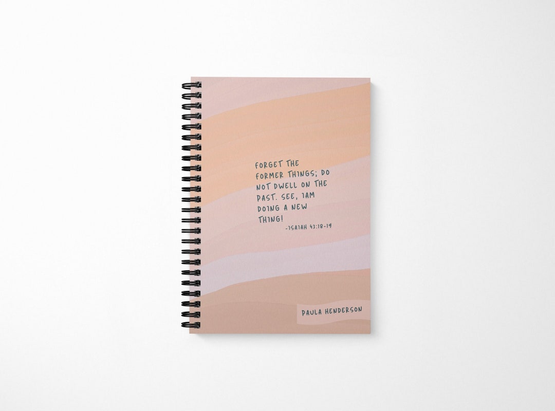 Personalised Christian Notebook | A5 Wire Notebook | New Beginnings ...