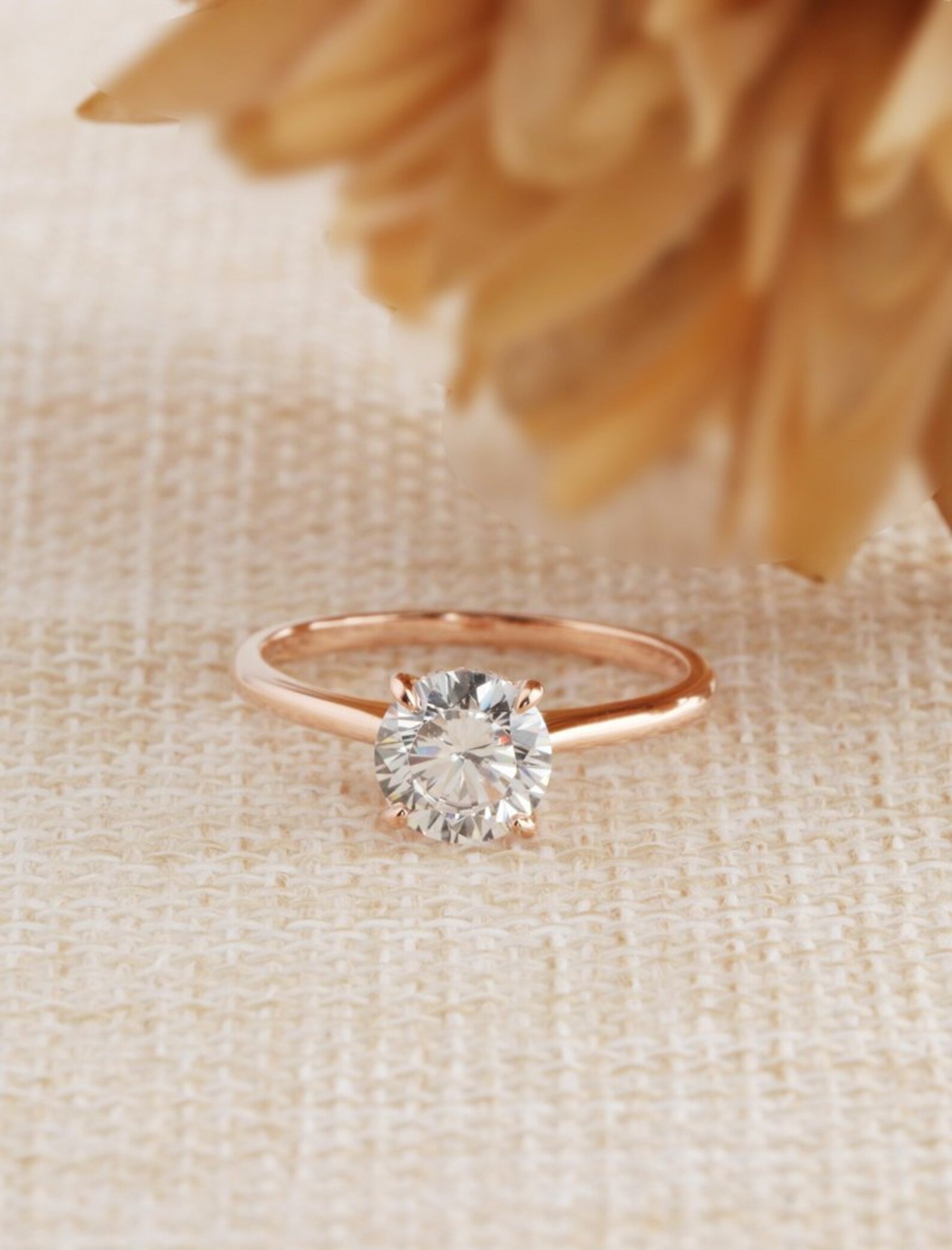 Promise Ring/ 7.0mm Round Cut Moissanite Ring/ Wedding Ring/ 4 - Etsy