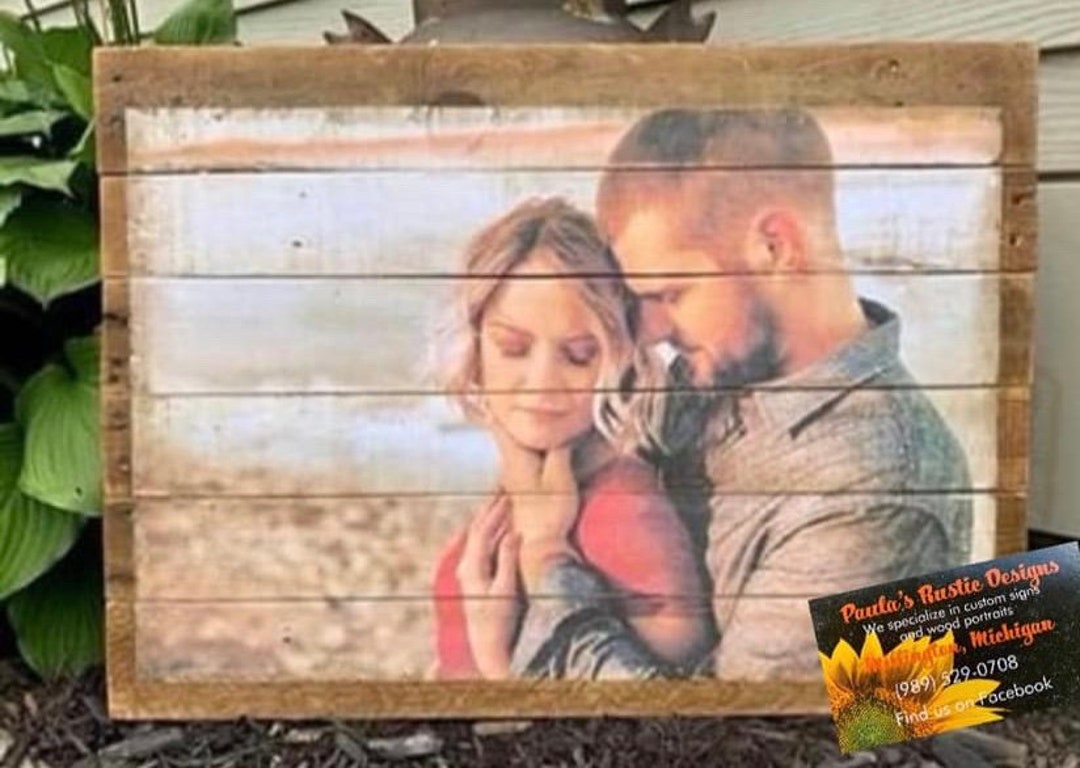 REAL WOOD Rustic Portraits - Etsy