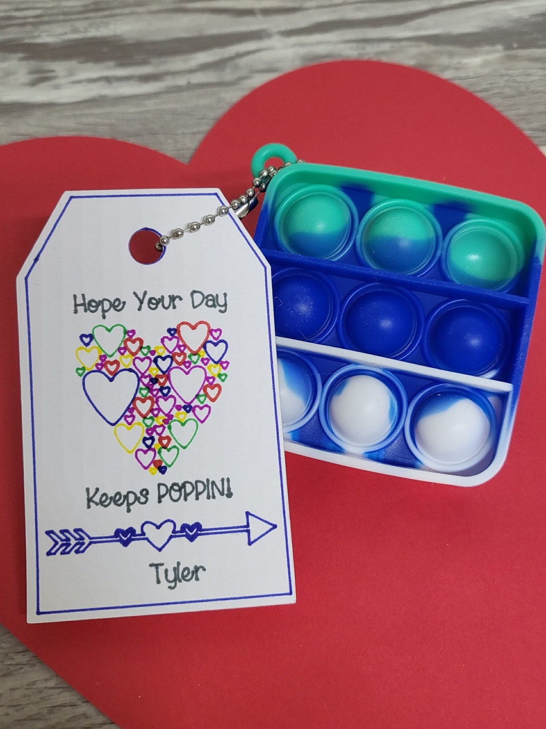 Pop It Key Chain Birthday, Popit Keychains, Valentines, Fidget Toy - Etsy