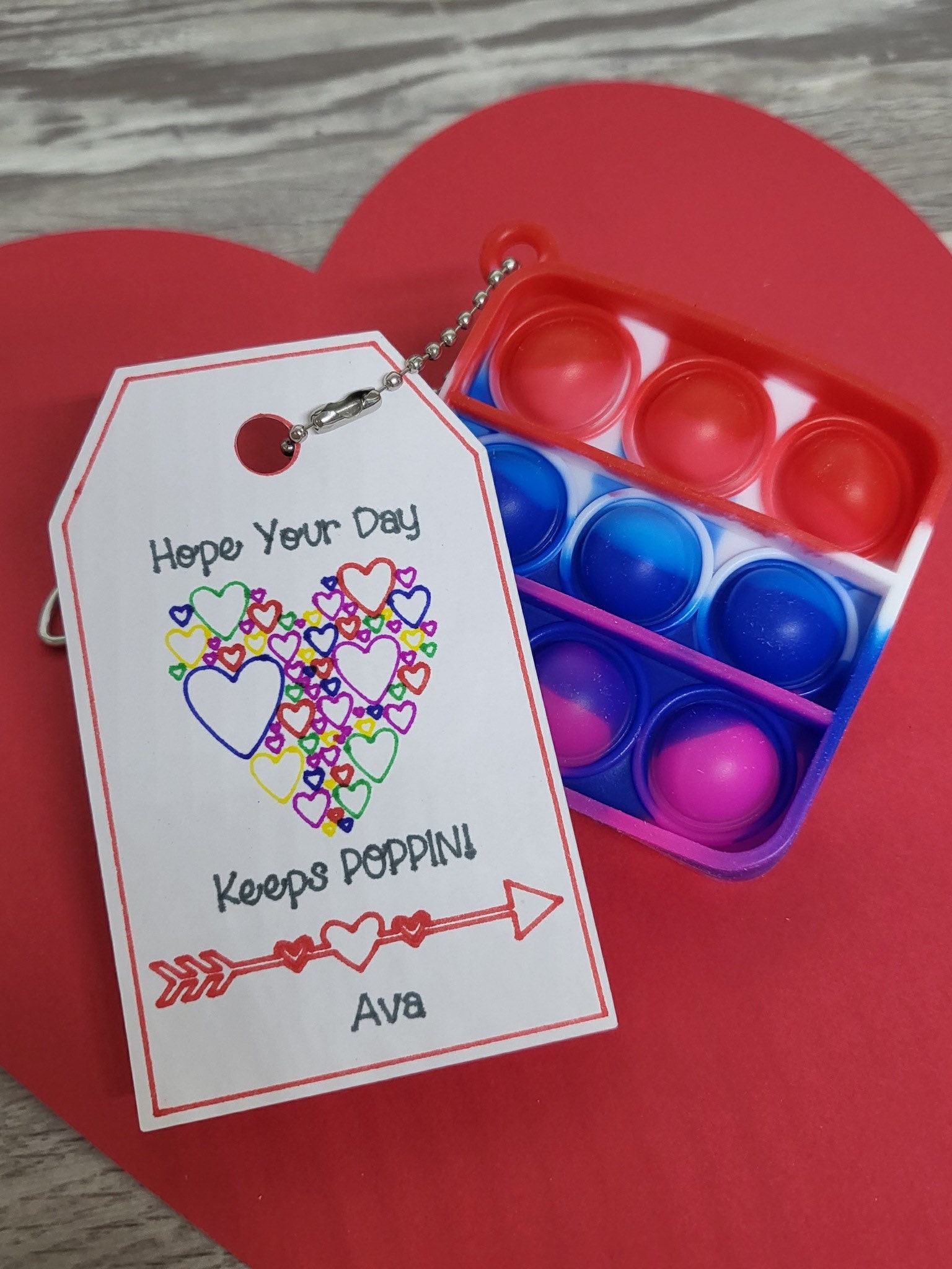 Pop It Key Chain Birthday, Popit Keychains, Valentines, Fidget Toy - Etsy