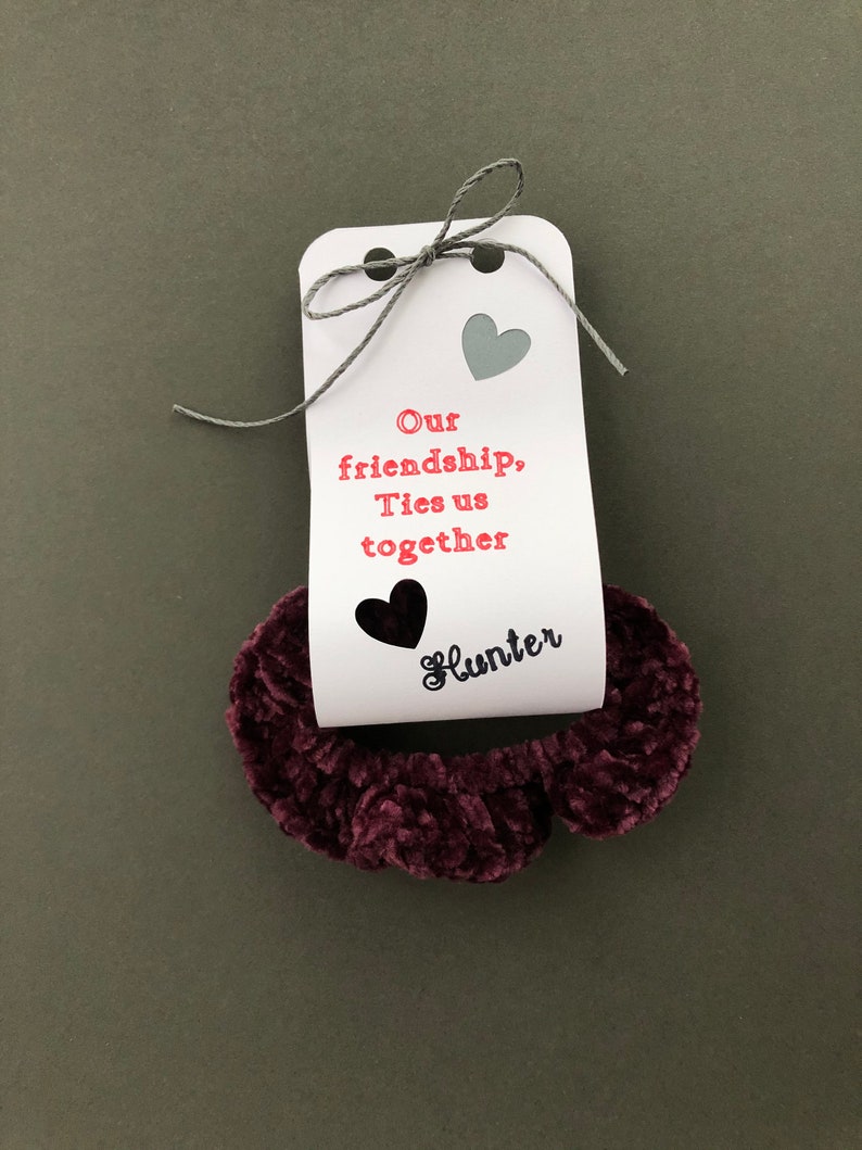 Hair Scrunchies for Any Occasion With a Personalized Card for Gift ...
