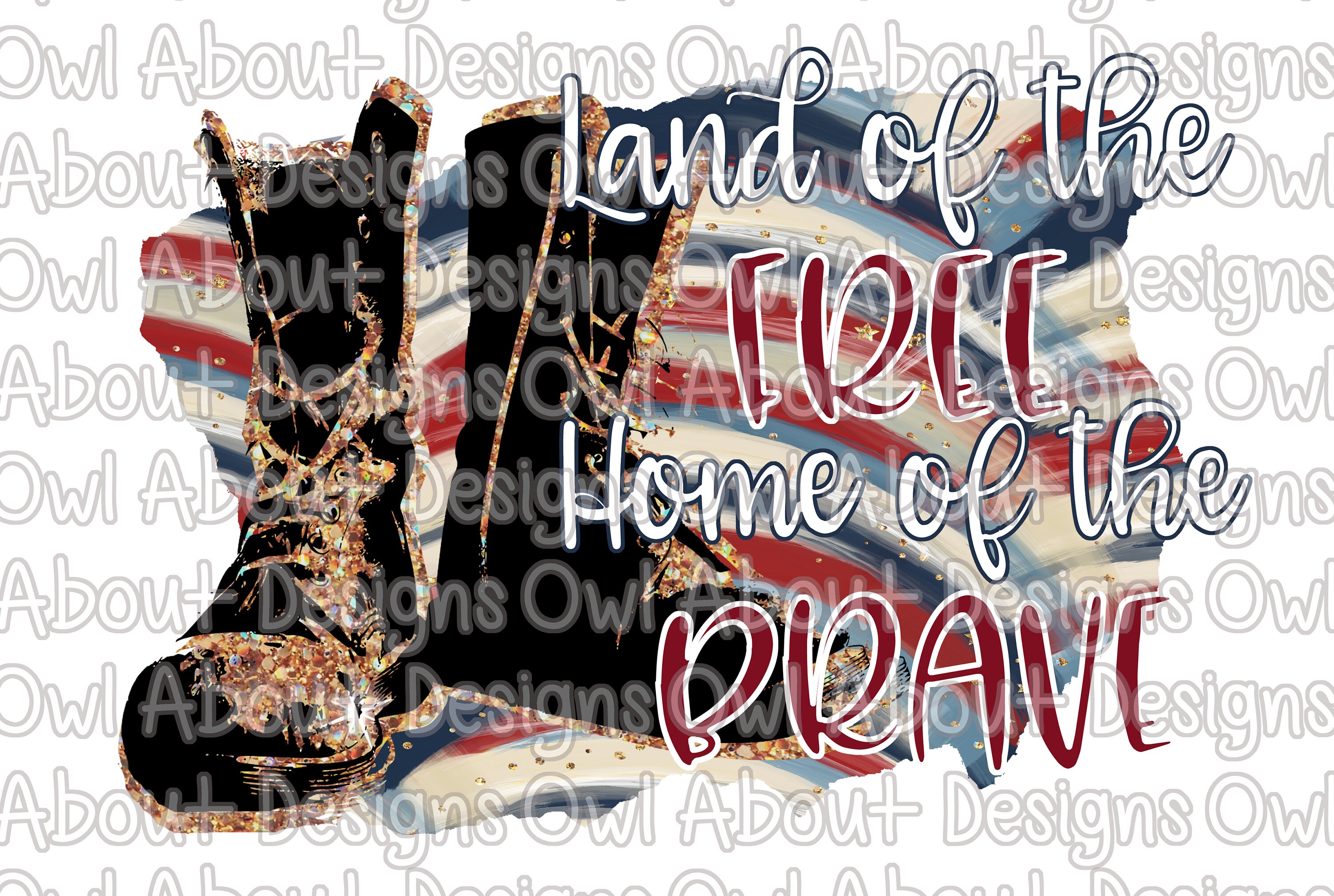 Land of the Free Home of the Brave Digital Download. - Etsy