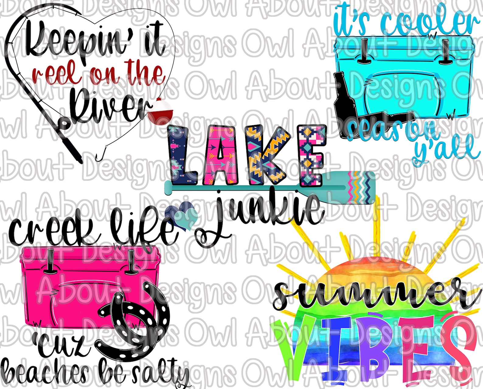 Summer Fun Bundle Digital Downloads. Keepin' It Reel on the River. Lake ...