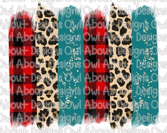 Commercial Use Christmas Brush Strokes Digital Download. Red Buffalo ...