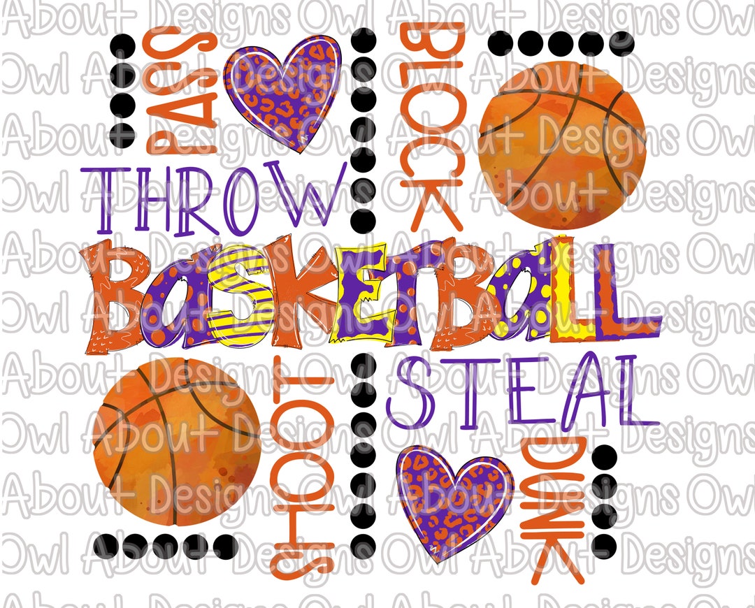 Funky Basketball Digital Download. Basketball. Sports. Basketball Hoop ...