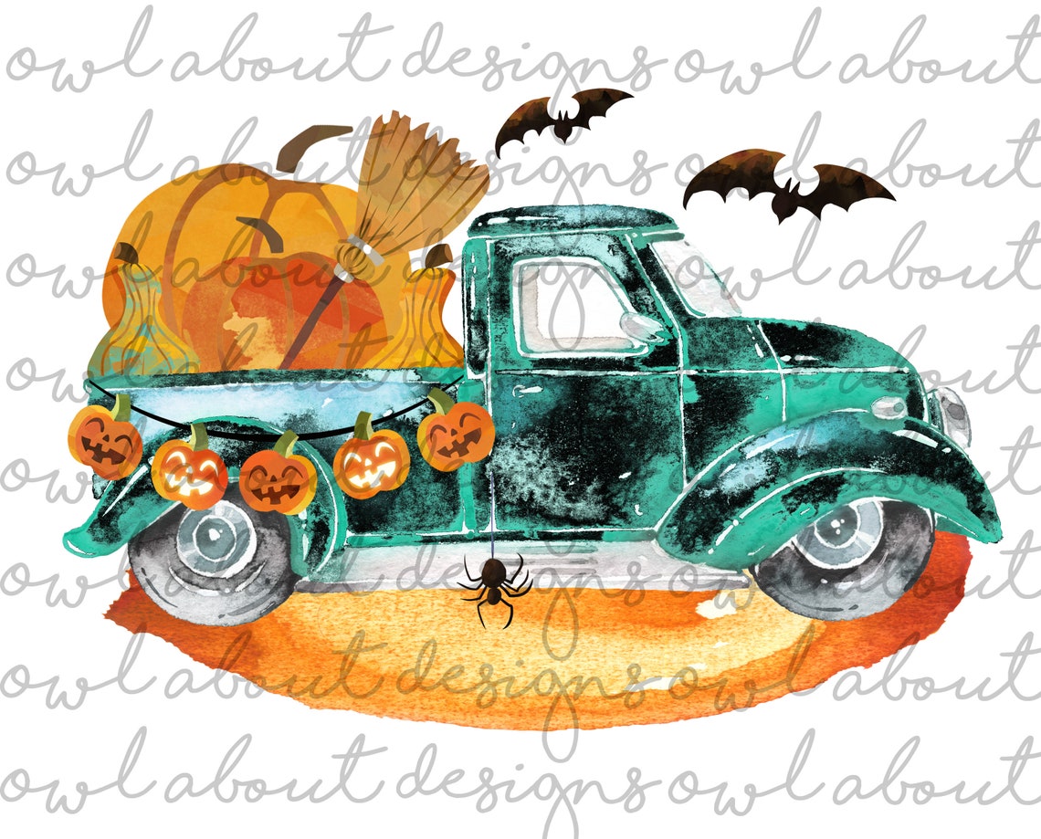 Halloween Truck Digital Download. Pumpkins. Fall. Autumn. Halloween ...