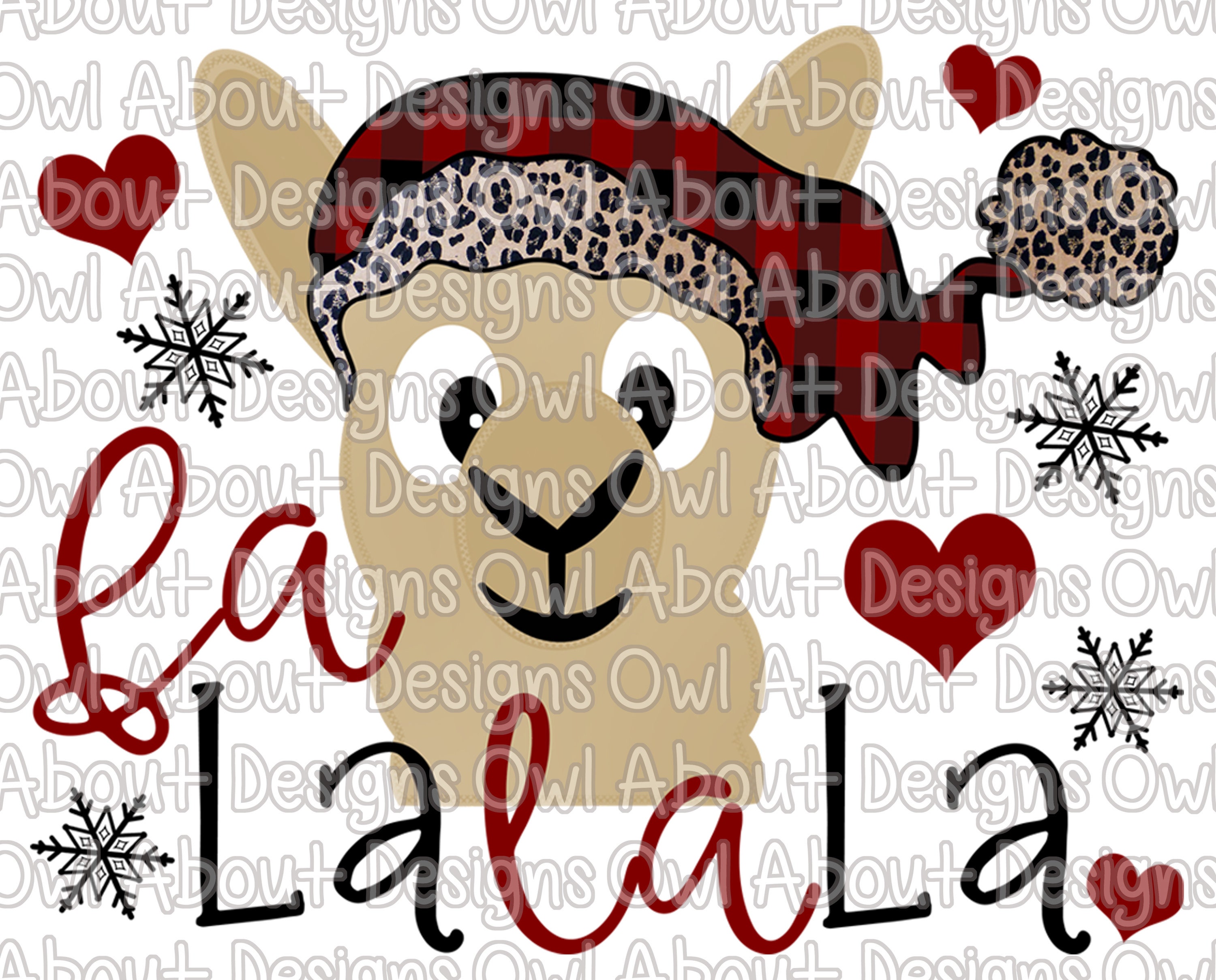 Christmas Llama Digital Download. Fa La La La. Sublimation - Etsy