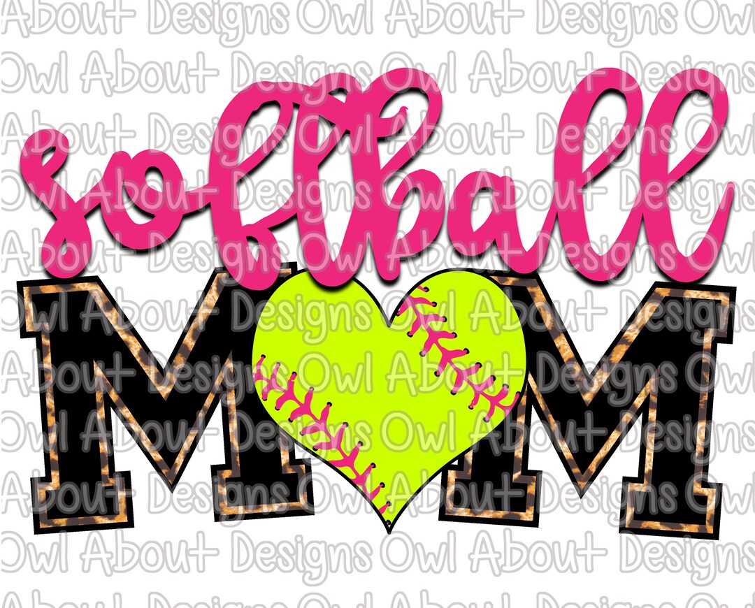 Cheetah Mom Softball Digital Download. Mom. Momma. Mama. Softball ...