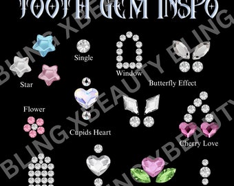 1 Page Tooth Gem Design Inspo Sheet, Tooth Gem, Tooth Gem Mock Up ...