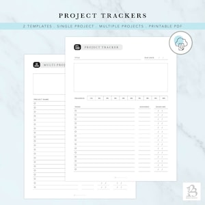 Printable Project Trackers Template, Single Project, Multiple Projects ...