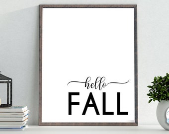 FALL PRINTABLE ART Set of 6 Fall Wall Decor Printable - Etsy