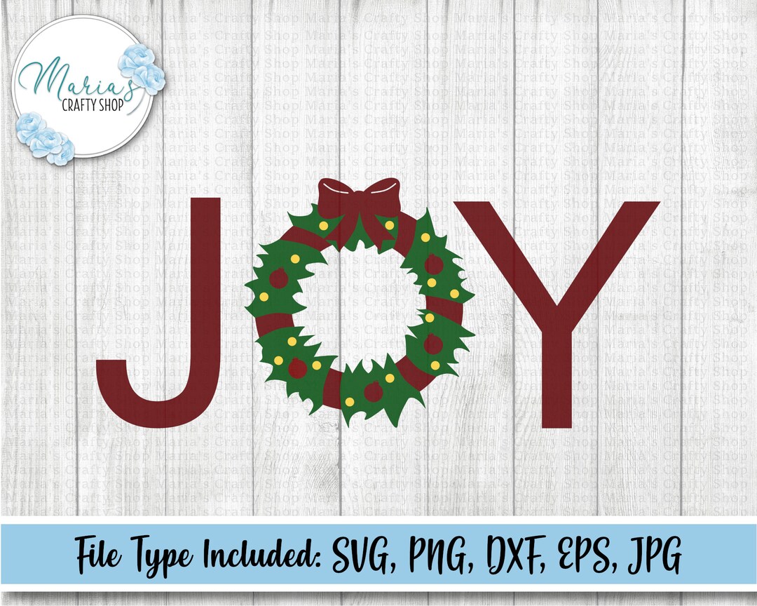 Christmas Joy Wreath SVG: Home Decor Sign (digital Files) - Etsy UK