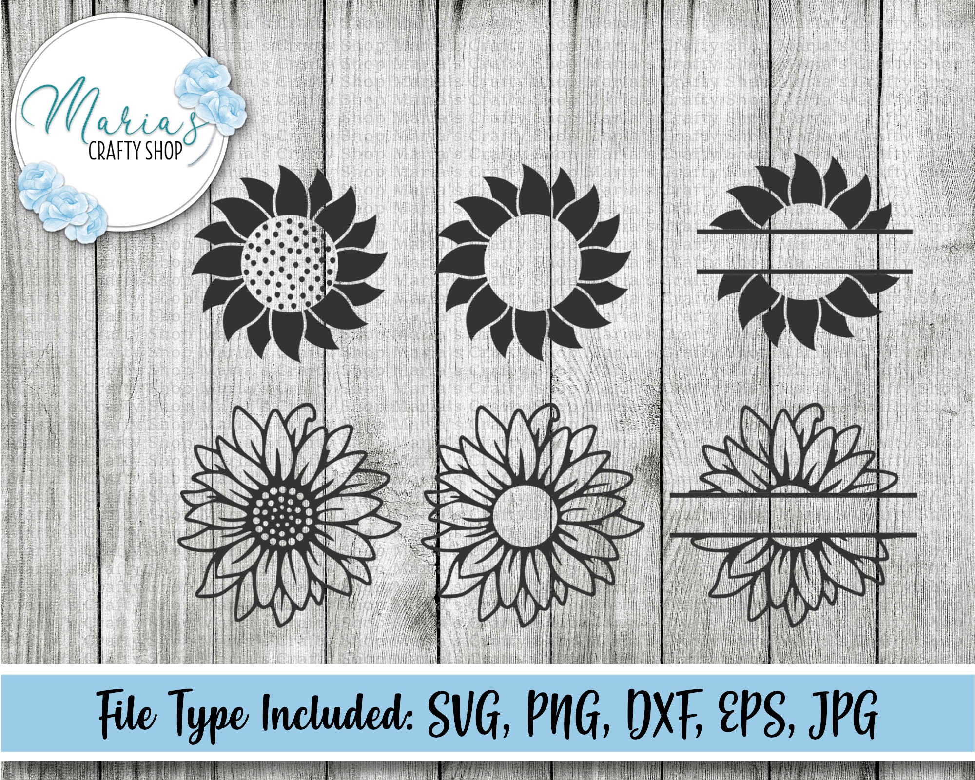 Sunflower Svg Sunflower Svg Bundle Flower Svg Cutting Files | Etsy