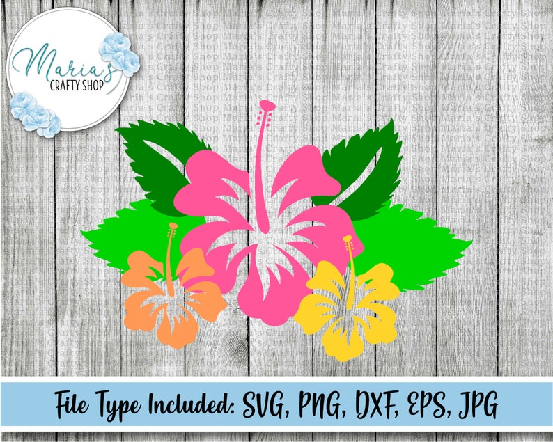 Hibiscus SVG Hawaiian Flower Svg Tropical Flower Svg Flower - Etsy