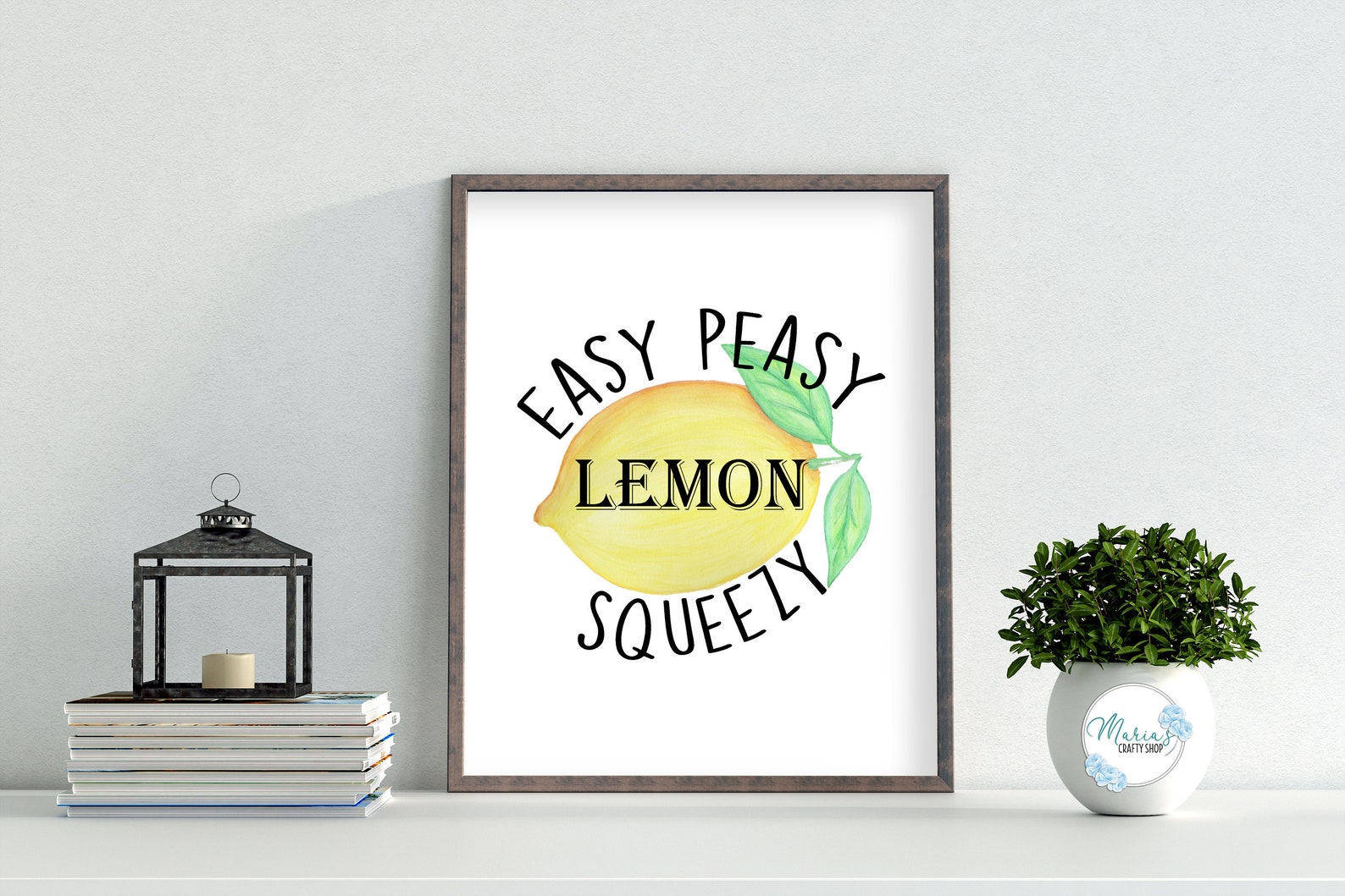 Easy Peasy Lemon Printable Wall Art Instant Download Home - Etsy