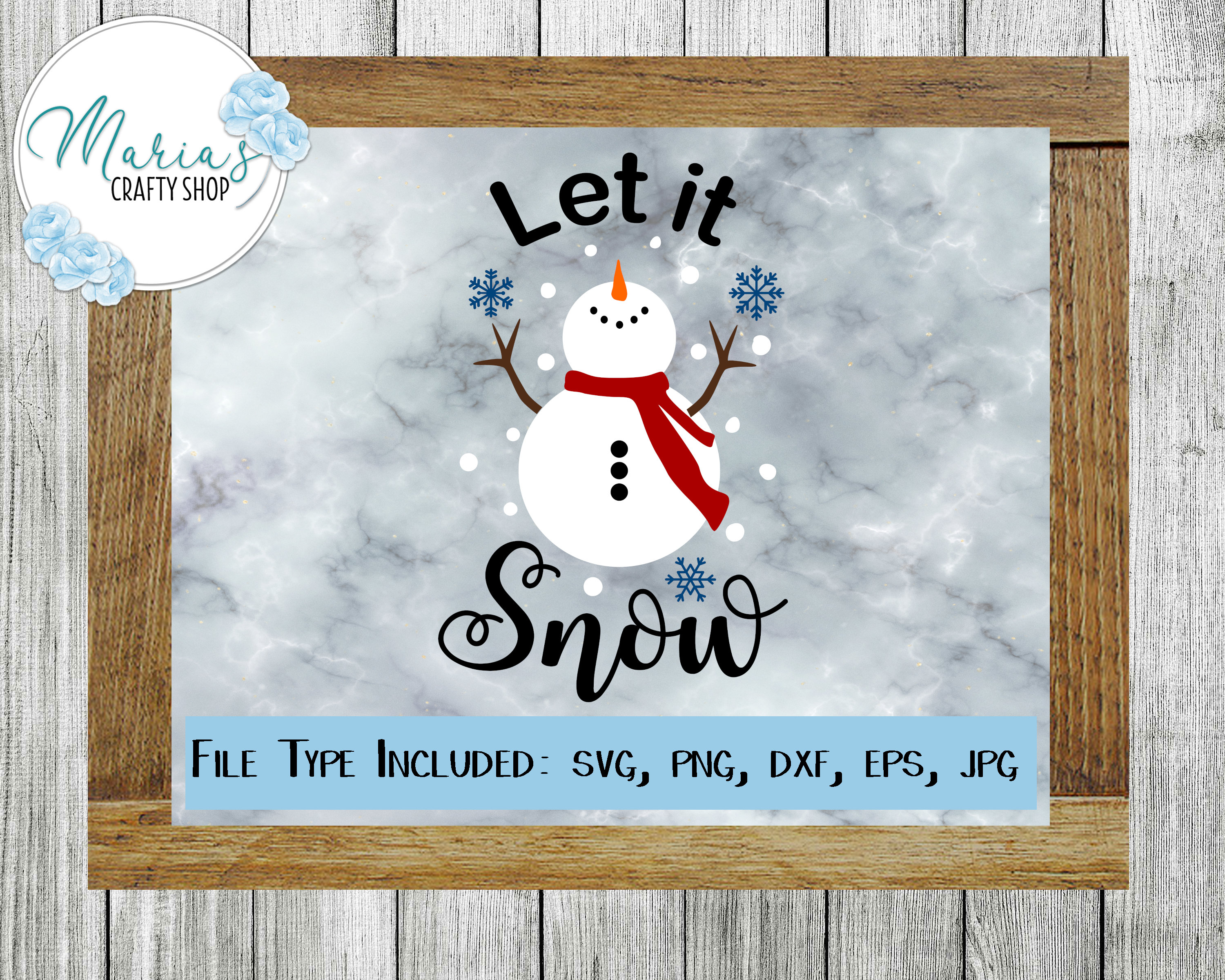 Let It Snow SVG Snowman Svg Winter Svg Christmas Svg | Etsy