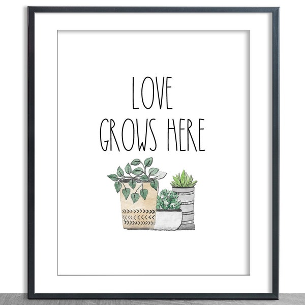 Love Grows Here Svg - Etsy