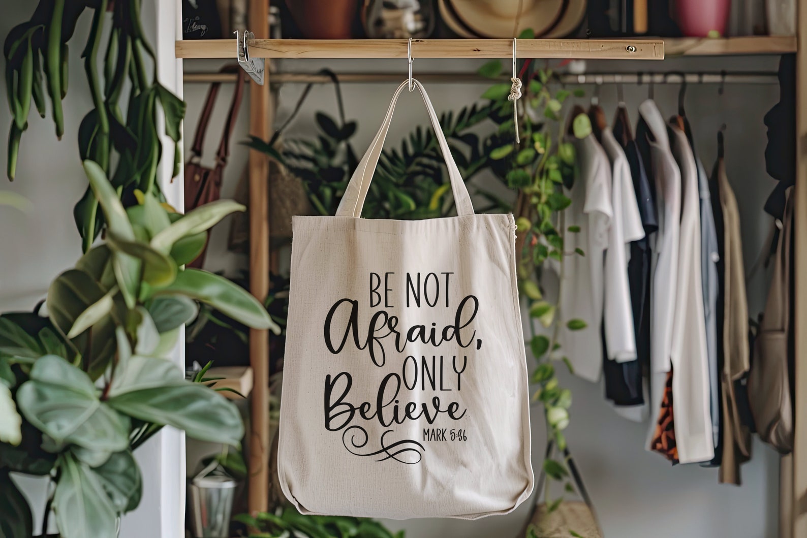 Be Not Afraid Only Believe Svg File, Faith Scripture Design, Christian ...