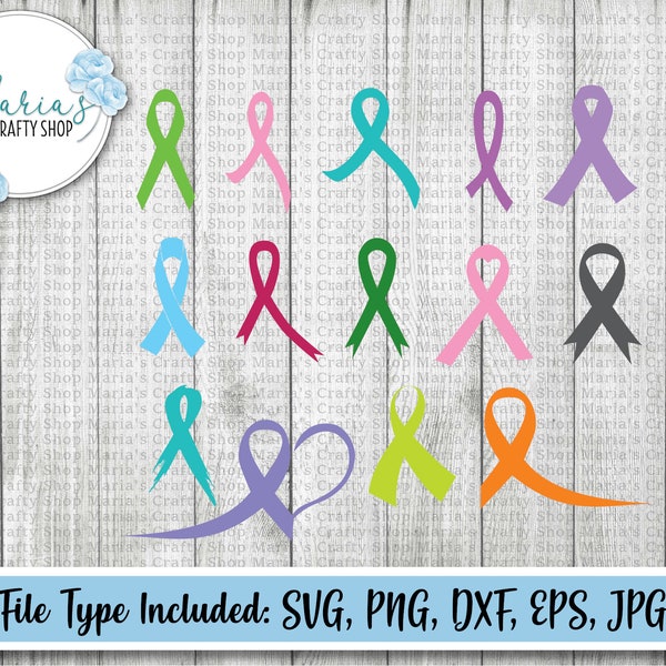 Cancer Ribbon Svg - Etsy