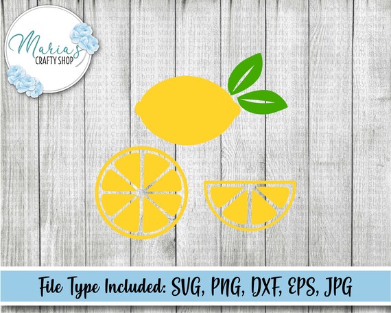 Lemon Cutting Files in Svg Png Dxf Eps and Jpg for Cricut - Etsy