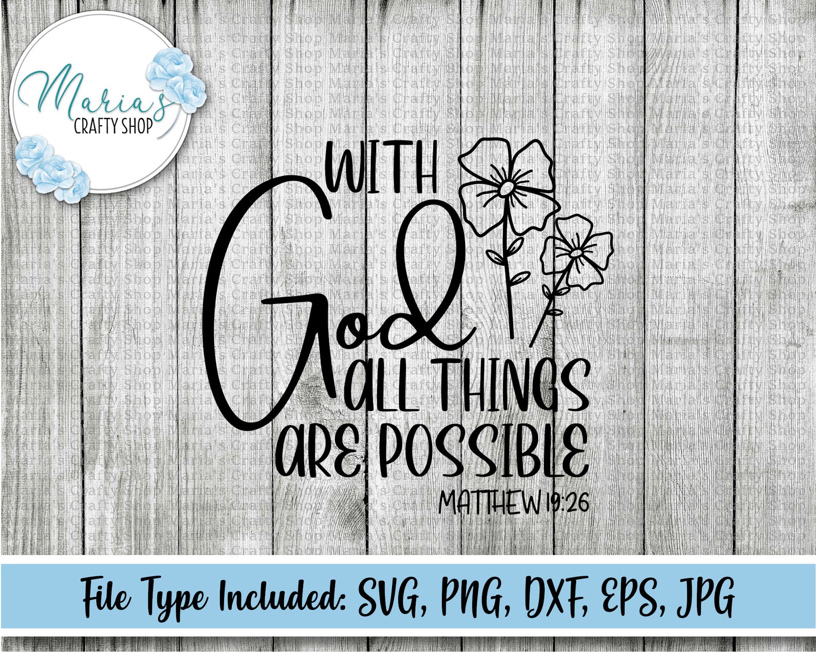 With God All Things Are Possible Svg Matthew 19:26 Svg Bible - Etsy