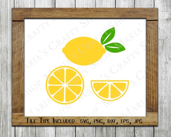 Lemon cutting files in svg png dxf eps and jpg for Cricut | Etsy