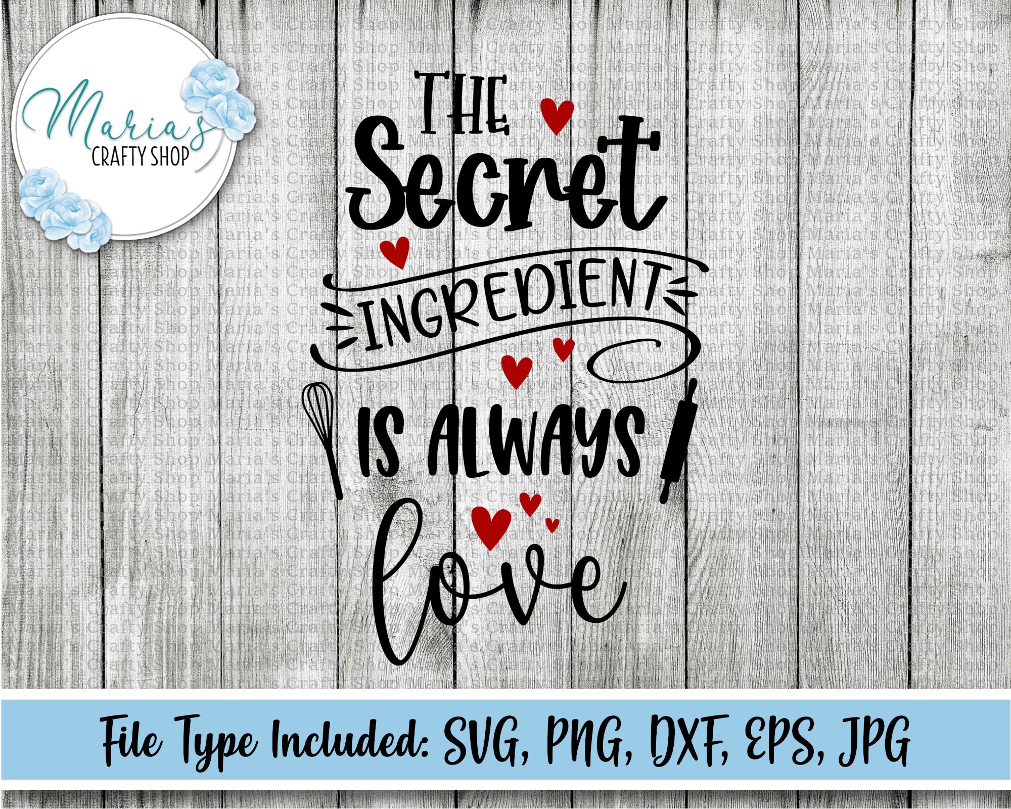 The Secret Ingredient is Always Love Svg Kitchen Svg Sign | Etsy