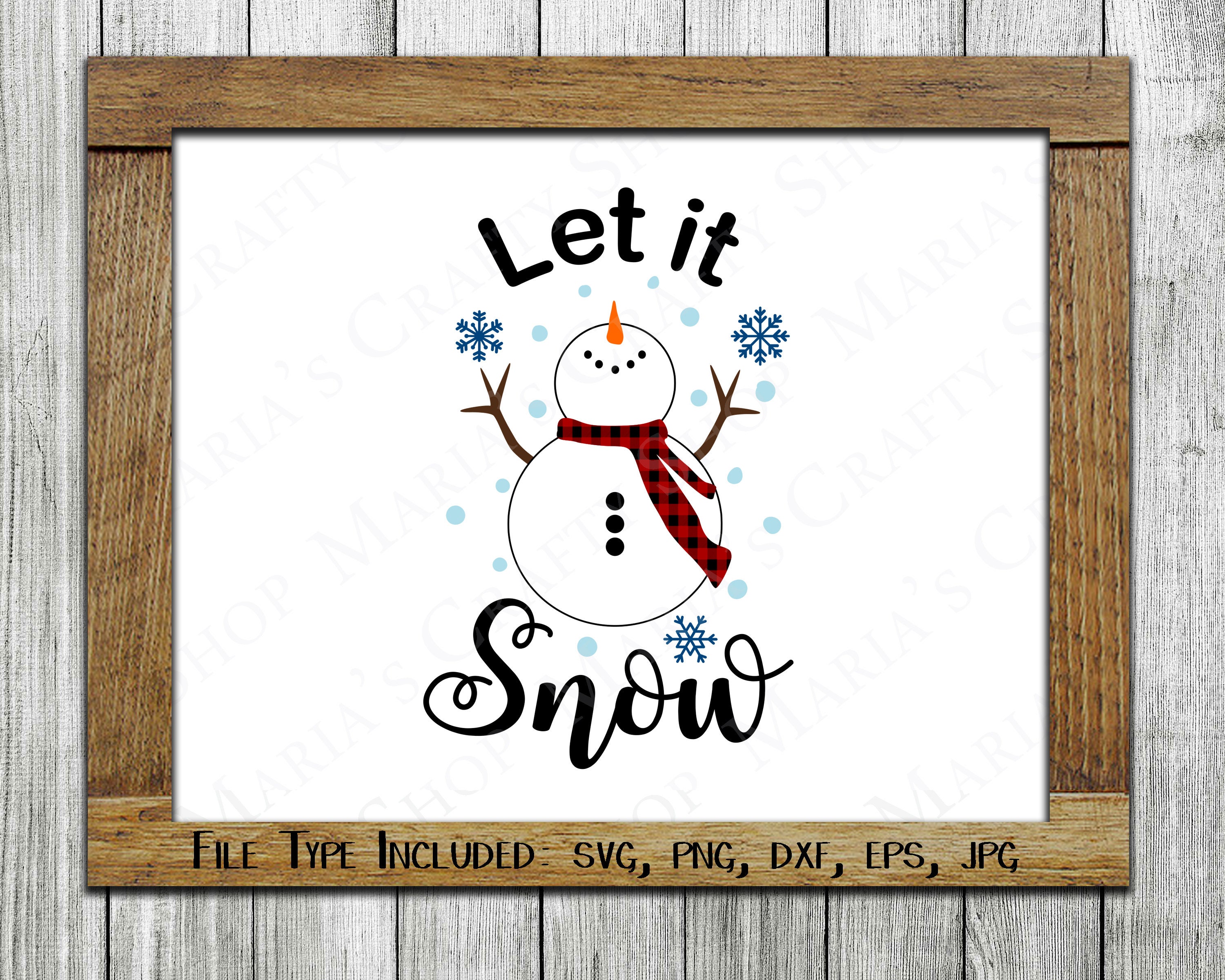 Let It Snow SVG Snowman Svg Winter Svg Christmas Svg | Etsy