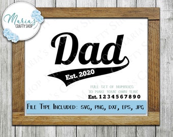 Dad Est Svg | Etsy