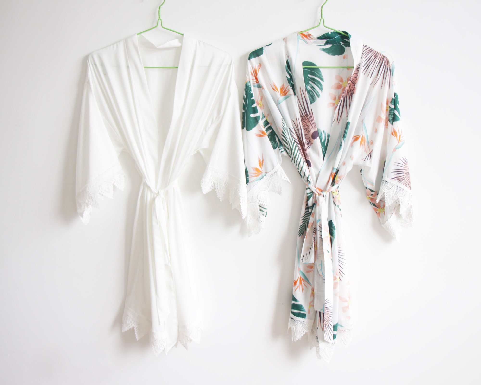 Bridesmaid robes women kimono robe white bridal robe for | Etsy