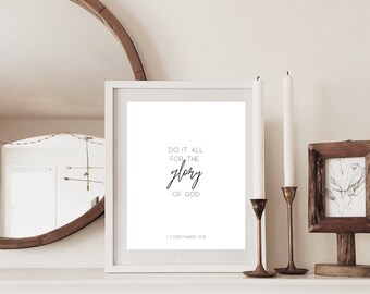 1 Corinthians 10:31, Do It All for the Glory of God, Printable ...